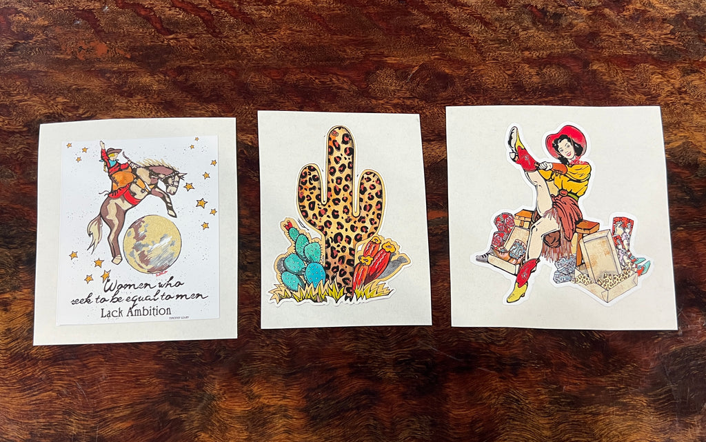 Cowgirl Decal Sticker 3 Pack - 3 – Katie B