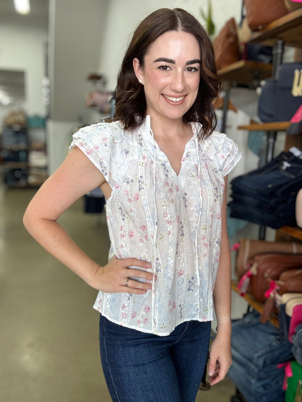 Scottie Top - Dainty Floral – Katie B