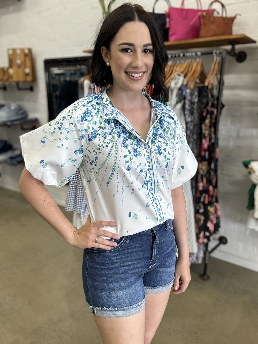 Freya Top - Garden Party – Katie B