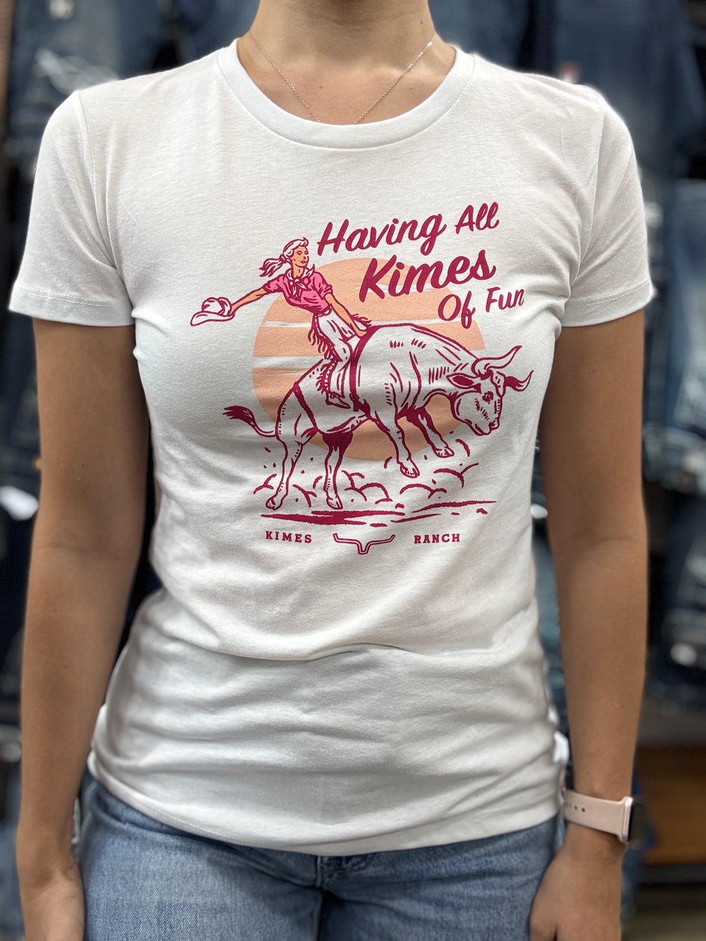 Kimes Ranch Tee - All Kimes of Fun (White) – Katie B