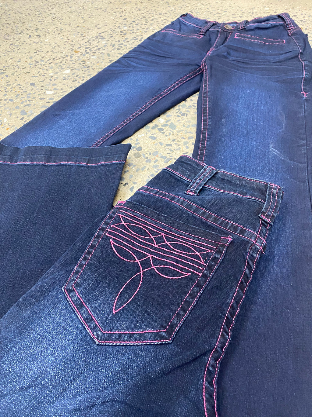 Cowgirl Tuff Jeans - Pink BootStitch – Katie B