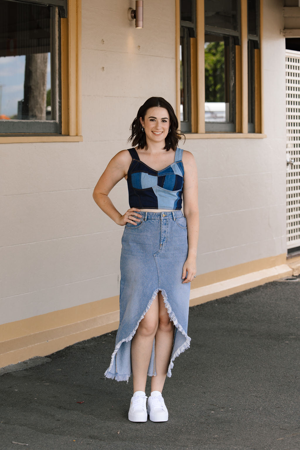 Mackena Top - Denim/Leopard Reversible – Katie B